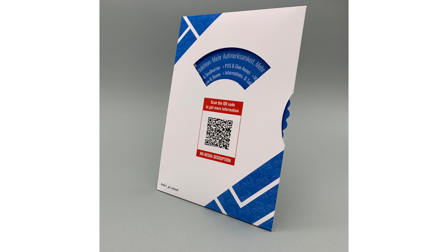 Effektvolle Karte mit einer integrierten Drehscheibe